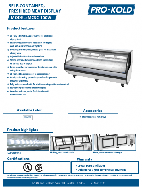 MCSC 100 W – Pro-Kold